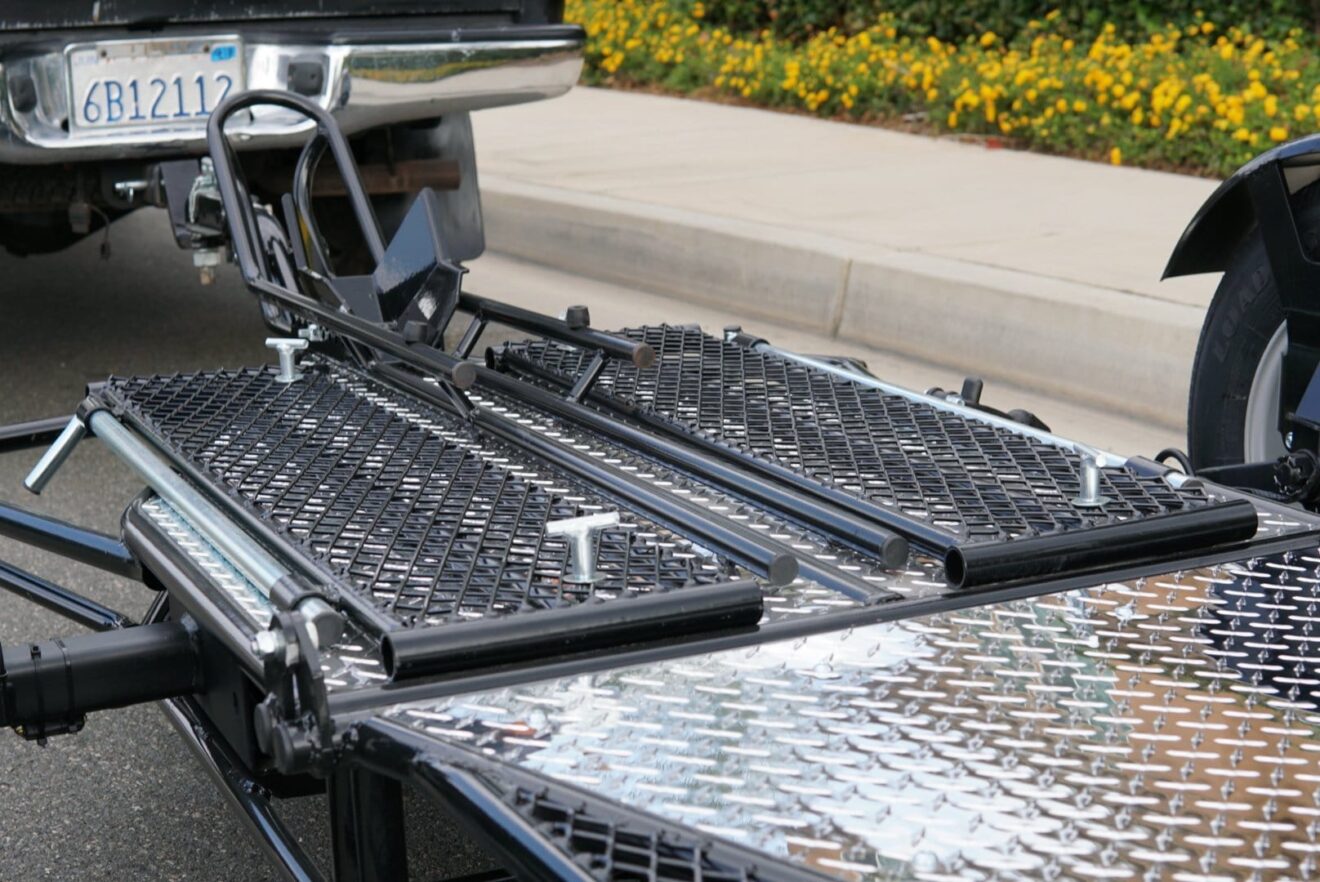 Alpha Sport Single Ride-Up Folding Motorcycle Trailer – AUTOLIFTS