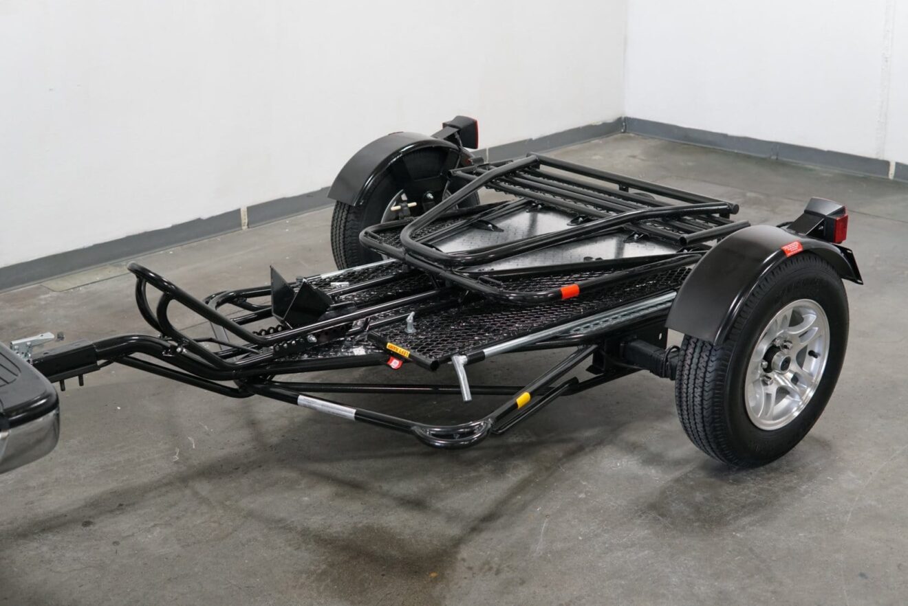 Alpha Sport Single Ride-Up Folding Motorcycle Trailer – AUTOLIFTS