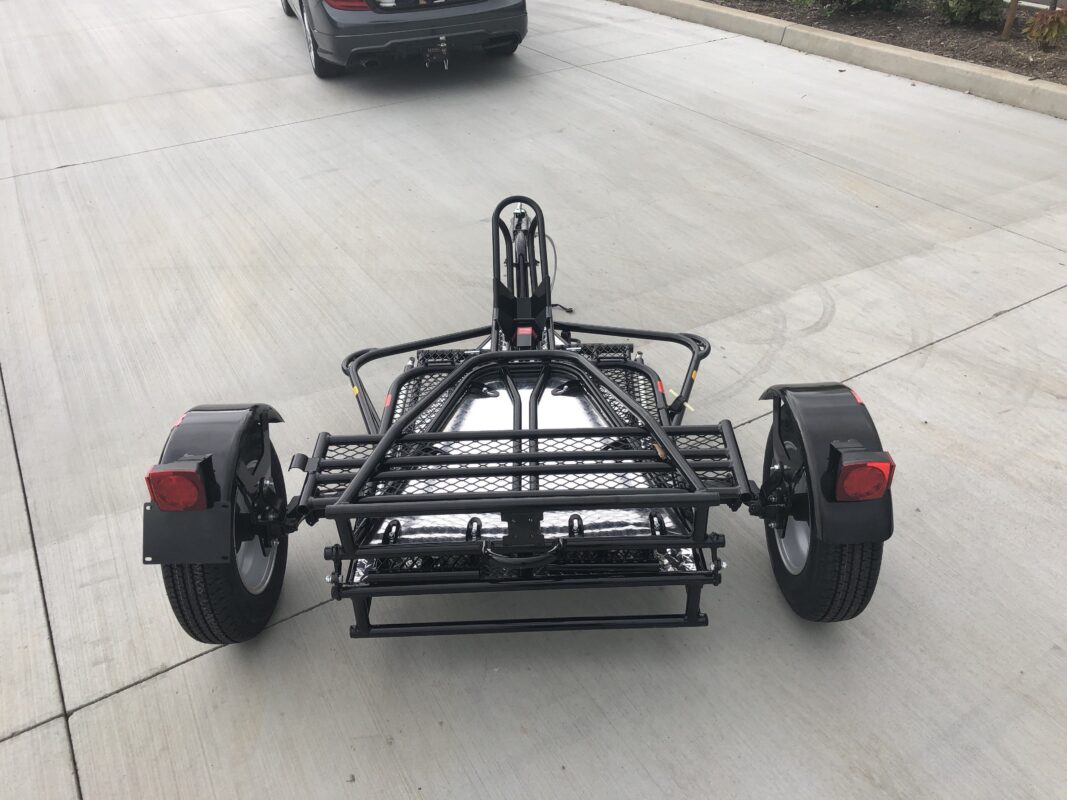 Alpha Sport Single Ride-Up Folding Motorcycle Trailer – AUTOLIFTS