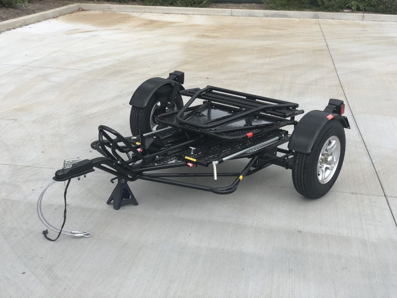 Alpha Sport Single Ride-Up Folding Motorcycle Trailer – AUTOLIFTS